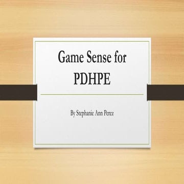 Game sense Presentation | PPTX