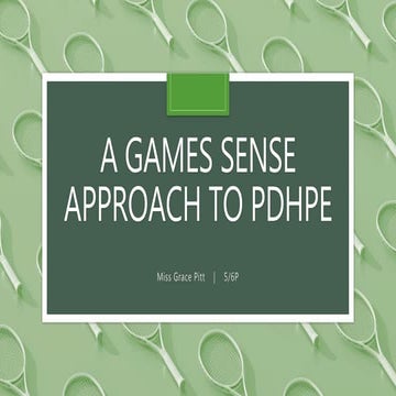 Game Sense Presentation | PPT