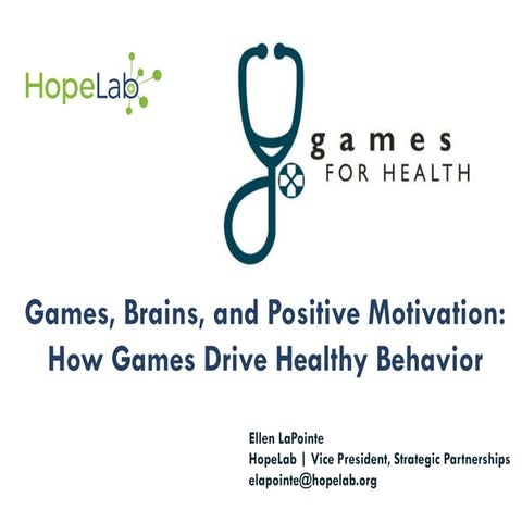 Hope Lab Games For Health Presentation | PPT