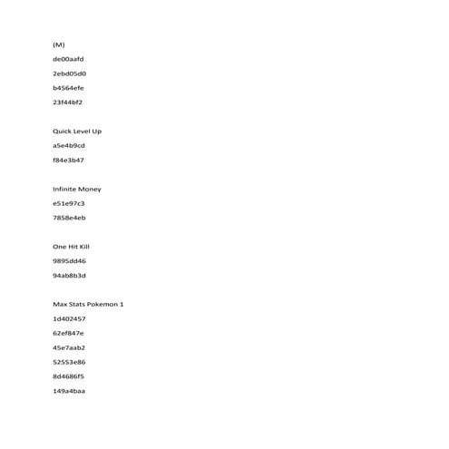Cheat codes | PDF