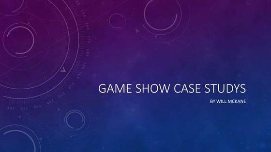 Game Show's | PPT