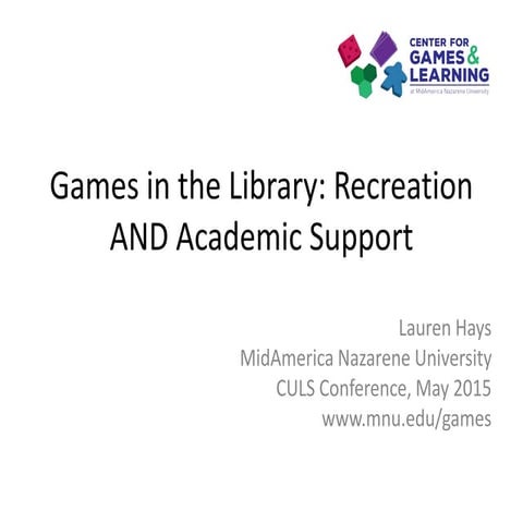 Games in the library (Slides) | PPTX