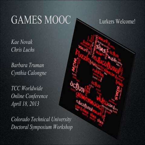 Gamesmooc by calongne truman novak luchs | PPT | Video Game Genres ...
