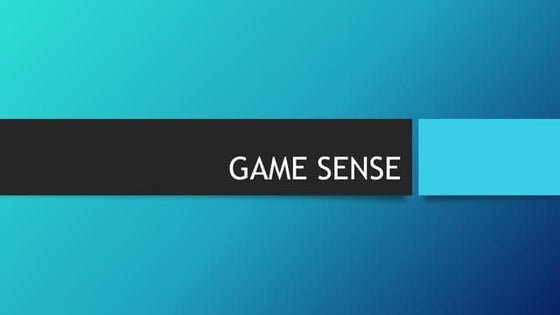Game sense | PPT