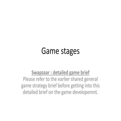 Game stages detailed | PPT