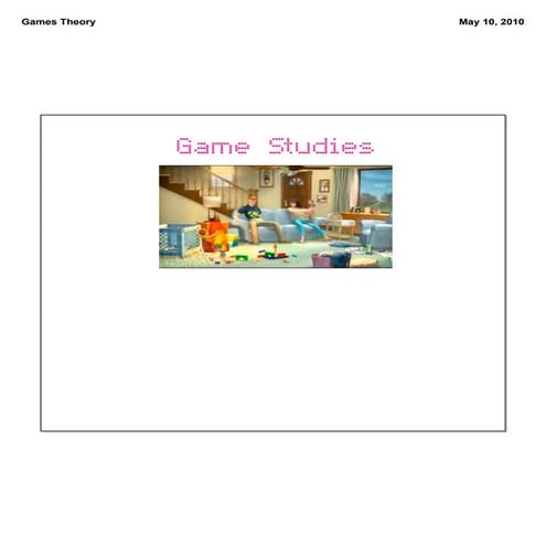 Games theory | PDF