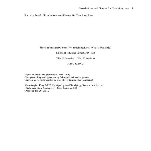 Games to teach law v3 1 final | PDF