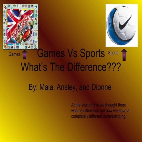 Games vs. sports | PPT