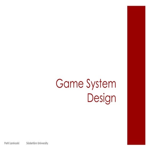 Game system design | PPTX