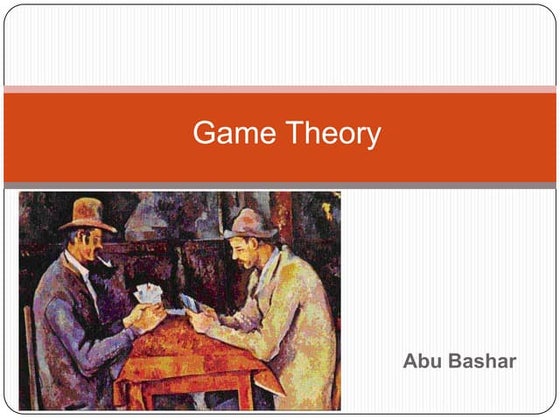 Game Theory Economics Pdf