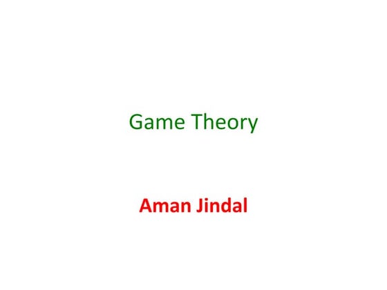 Game theory ppt | PPT