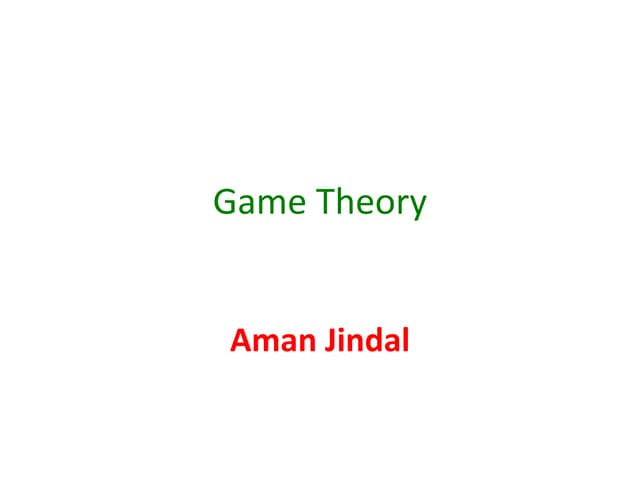 Game theory ppt | PPTX