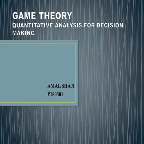 Game theory | PPTX