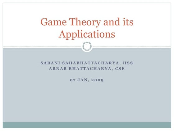 Game theory (Operation Research) | PPTX