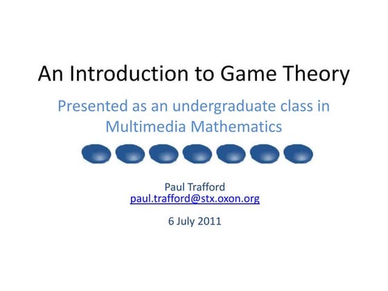 Game Theory Operation Research Ppt