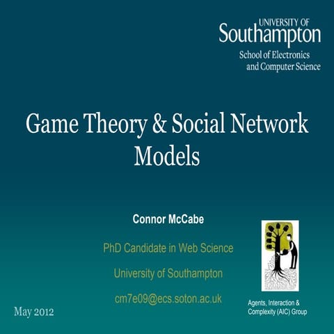 Game theory social networks cmccabe-12 | PPTX
