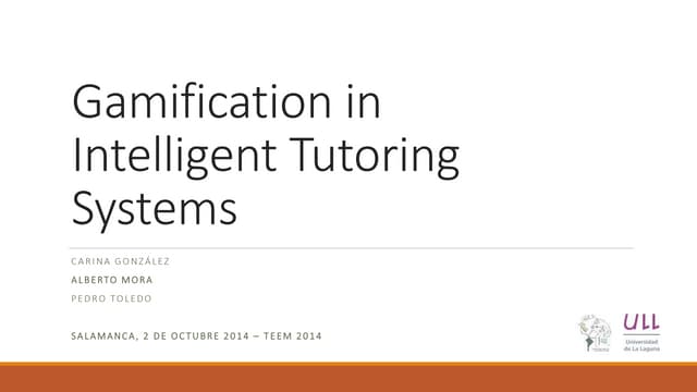 Gamification in Intelligent Tutoring Systems | PPT Gamification in Intelligent Tutoring Systems | PPT
