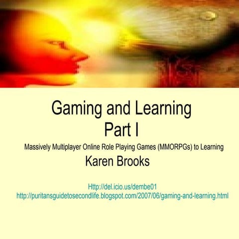 Gaming And Learning | PPT | Educational Video Games | Video Game Genres