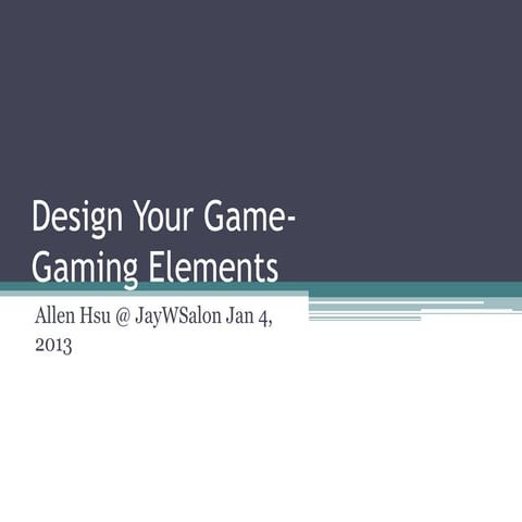 Gaming elements | PPT