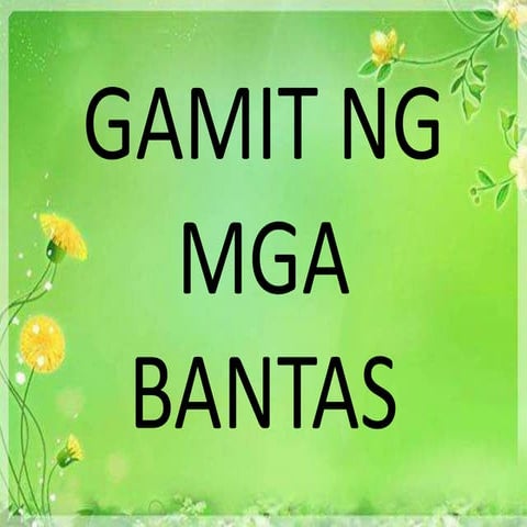 Mga bantas | PPT