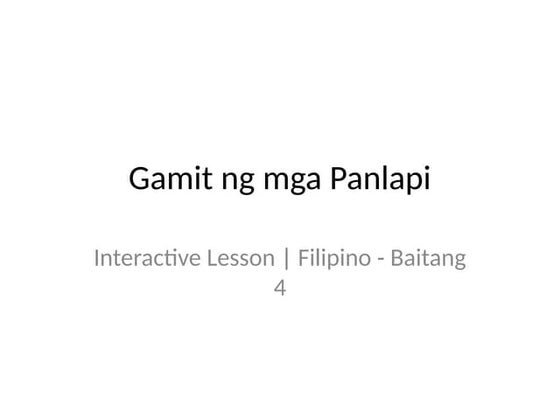 Ang Panghalip at ang mga Uri Nito.pptx