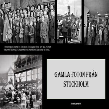Gamla foton från Stockholm | PPT