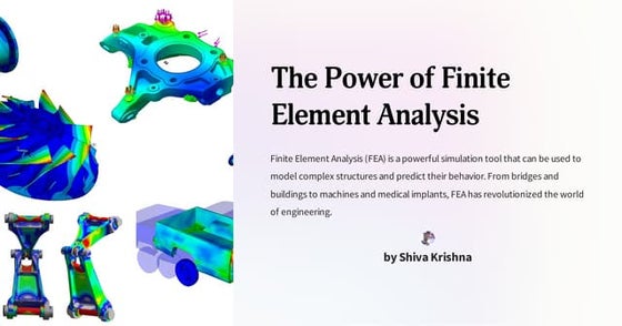 INTRODUCTION TO FINITE ELEMENT ANALYSIS | PPTX