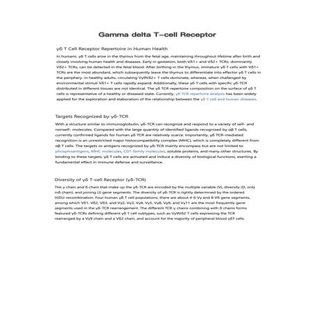 gamma delta T cell receptor.pdf | Biological Sciences | Science