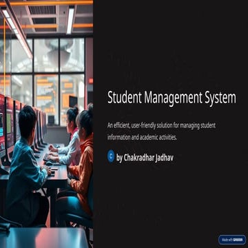 Studentmanagment sytem using python sql lite and many more | PPTX