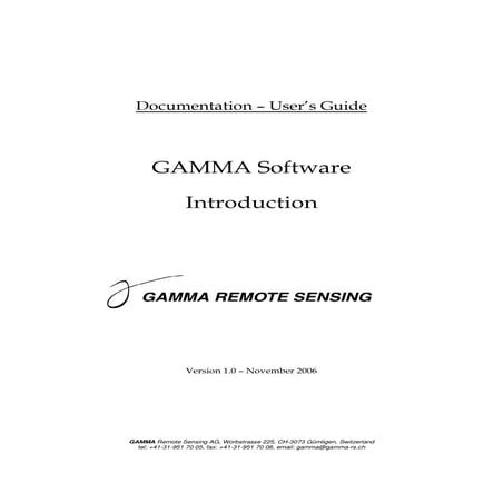Gamma software introduction | PDF