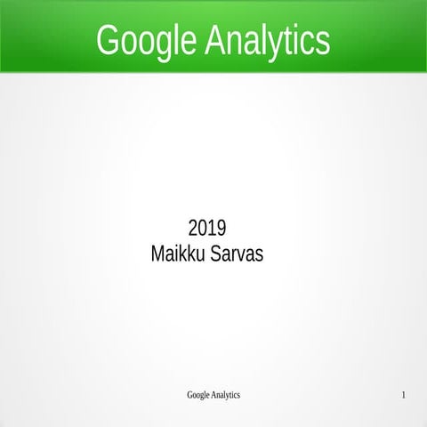Google Analytics | PPT