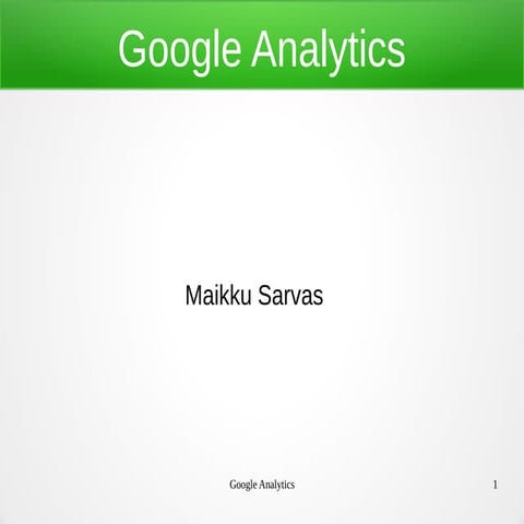 Google analytics | PPT