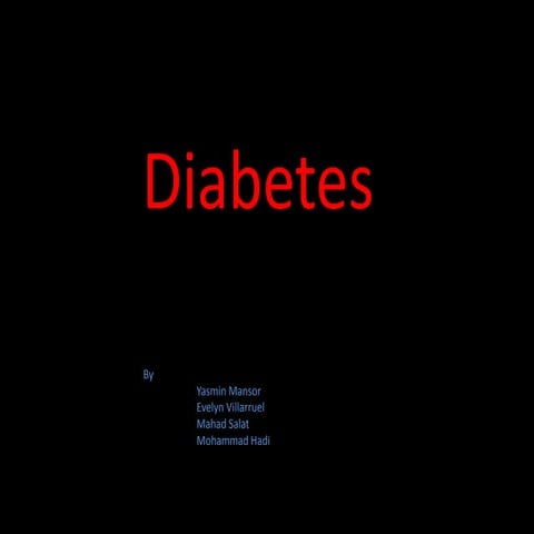 Diabetes powerpoint | PPT