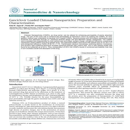 Ten Reliable Sources to Learn About Journal of Nano Medicine and ...