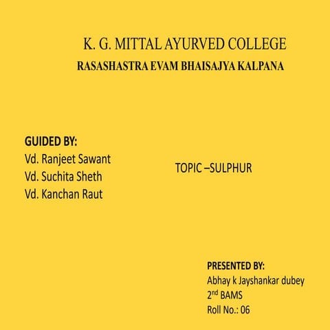 gandhak ppt in detail all points cover . | PDF