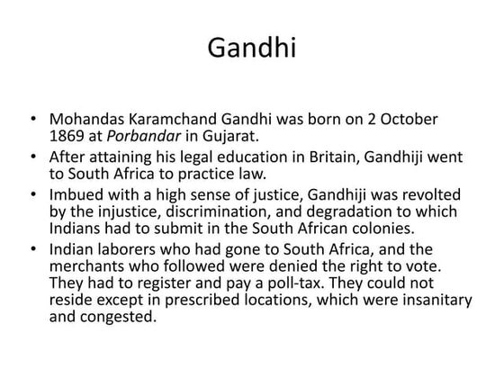 Mahatma gandhi quiz | PPTX | Hinduism | Religion & Spirituality