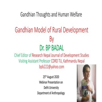 Gandhian model of rural development | PPTX