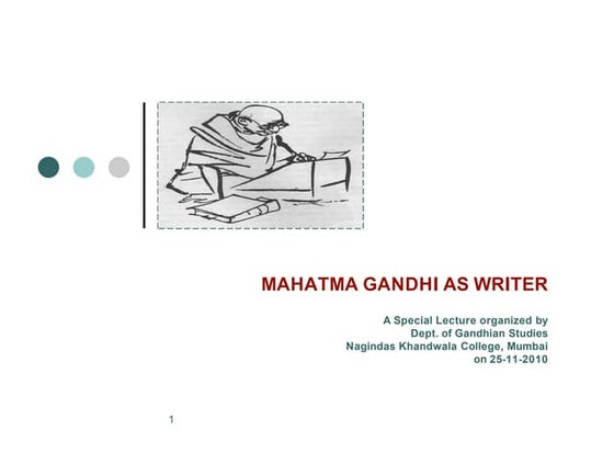 Gandhi Literature | PPT