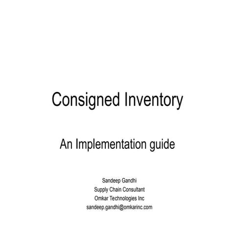 Understanding Oracle Consigned Inventory | PPT