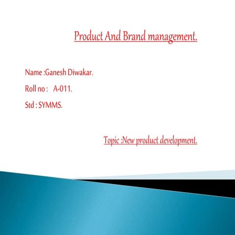 New Product Development sample presentation | PPT