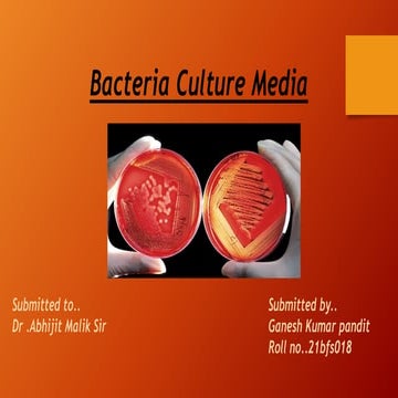 Bacteria 🦠 culture media Types of culture media Nutrient agar ...