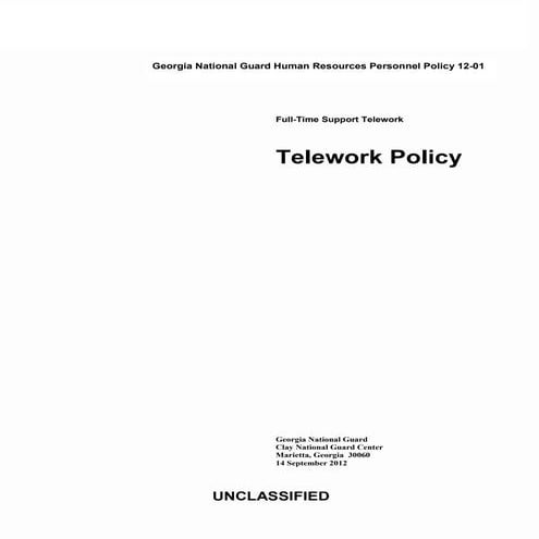 Telework Fact Sheet —Headquarters Air Force Civilian Force Policy ...
