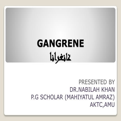 Gangrene-Pathology | PDF