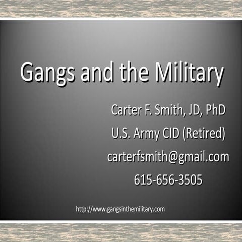 Gangs and the military | PPT