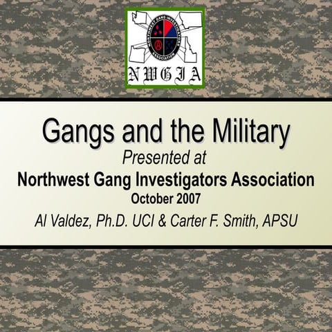 Gangs And The Military 6of7 | PPT