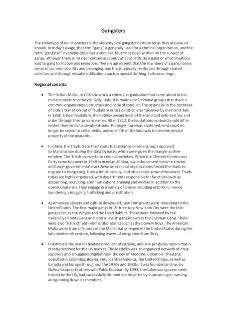 The mafia presentation | PDF