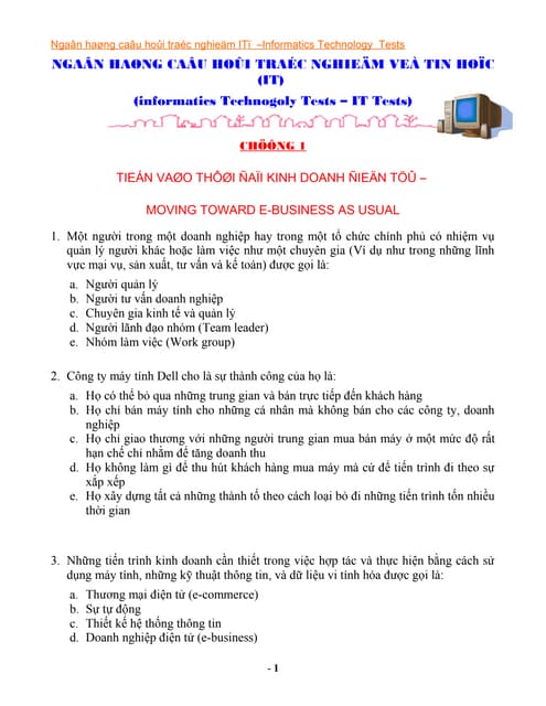 Câu hỏi trắc nghiệm tổng quan về logistics | PDF