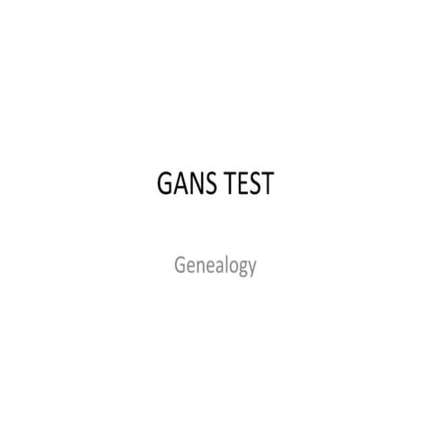 Gans test | PDF