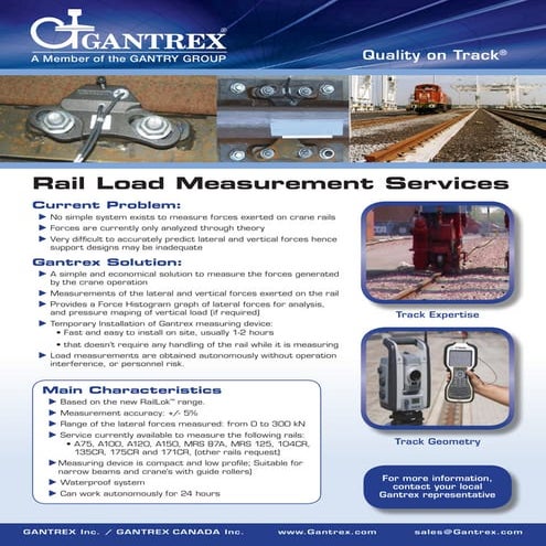 Gantrex rail load draft | PDF
