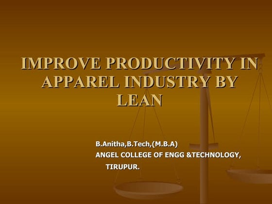 Lean manufacturing | PPT | Mechanical and Industrial Engineering Industry | Industries